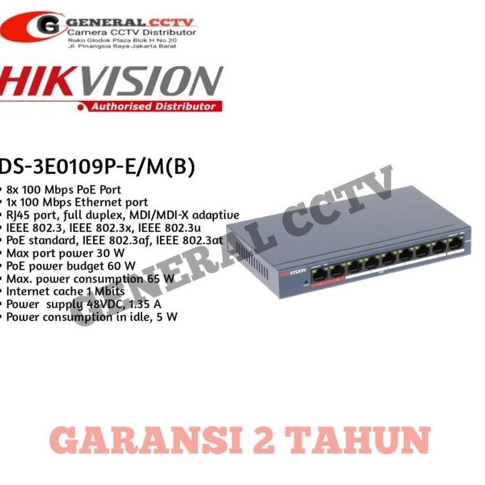 Jual Switch PoE 8 Port Switch Hub HIKVISION DS-3E0105P-E/M(B) | Shopee Indonesia