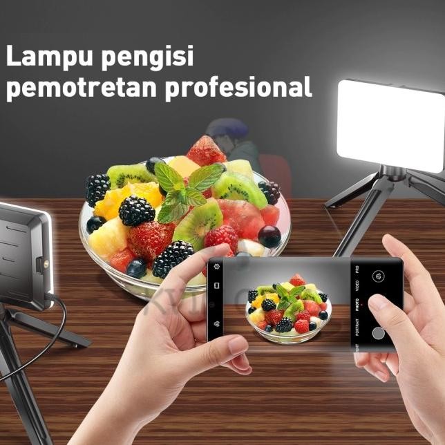 Jual Lampu Foto Lampu Kotak Led Video Light Fill Light Tri Ring Light ...