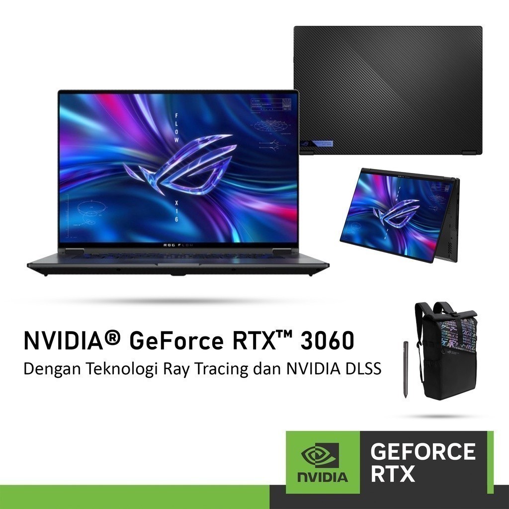 Jual ASUS ROG FLOW X16 GV601RM GeForce RTX™ 3060 - Ryzen 7 6800HS 16GB ...