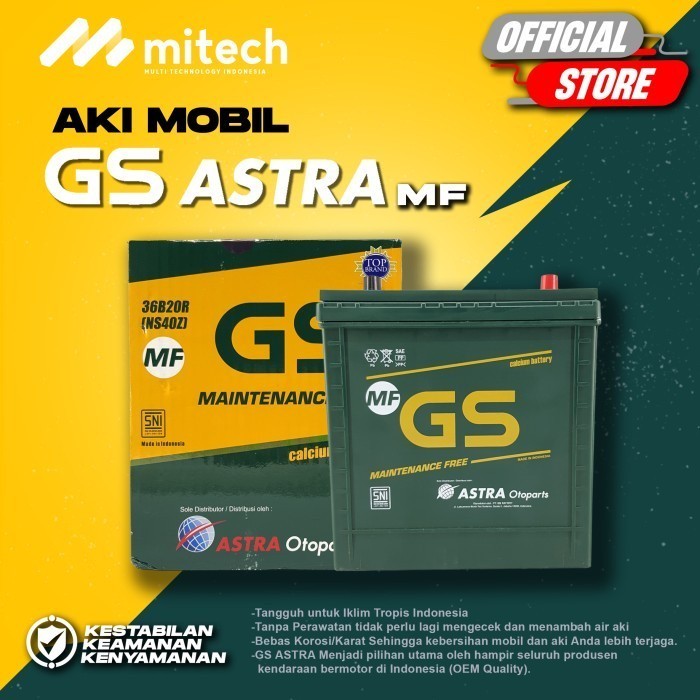Jual GS MF Astra Aki Kering Mobil Daihatsu Grand Max NS40Z - 12V / 35Ah | Shopee Indonesia