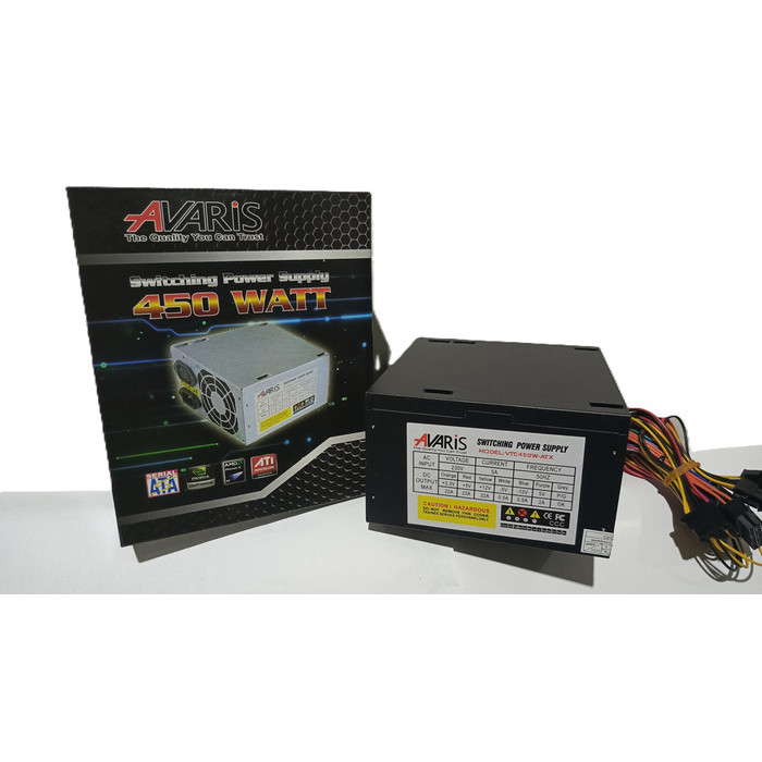 Jual Power Supply Avaris ATX 450W 24 Pin 2 SATA | Shopee Indonesia