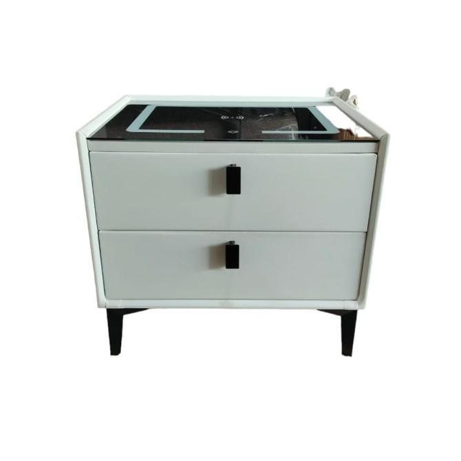 Jual Nakas Bluetooth / Smart Bedside Table Wireless Charging + Drawer ...