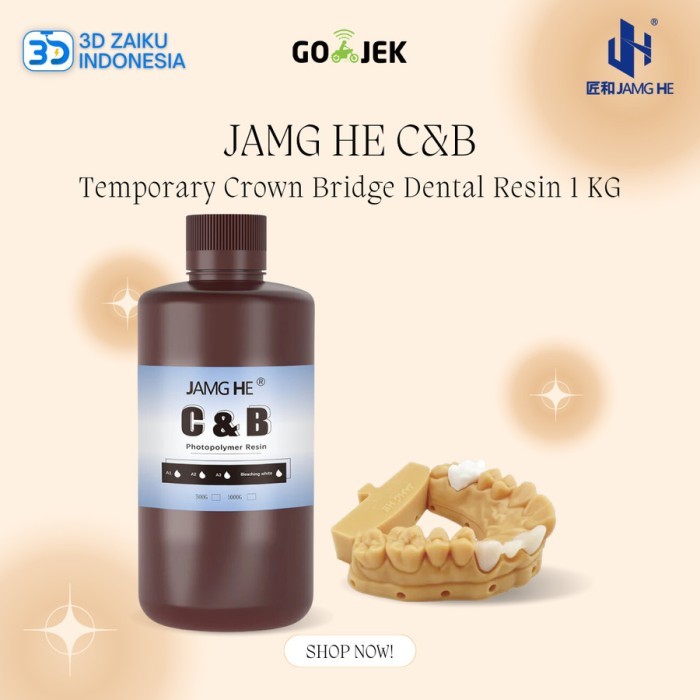 Jual Jamg He C&B Temporary Crown Bridge Dental Resin 1 KG FDA ...