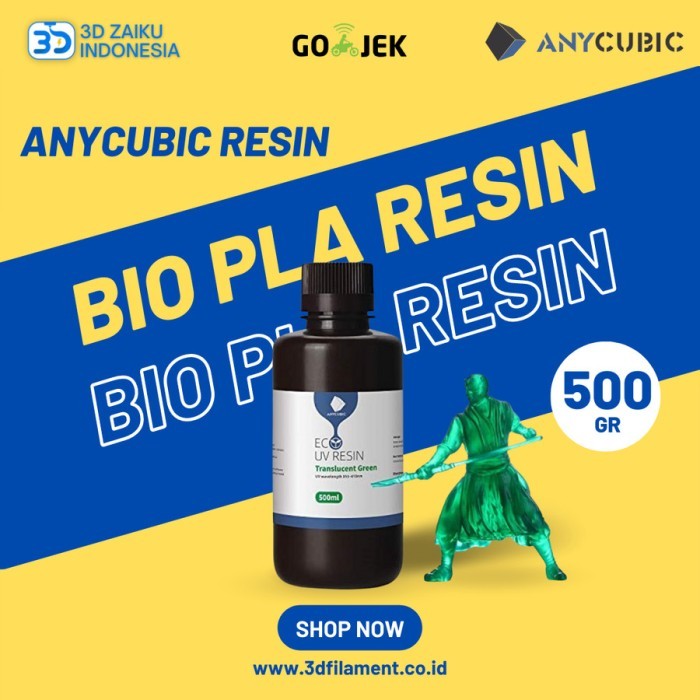 Jual Anycubic Photon Bio PLA Resin 3D Printer Refill 500 Gram Stok Baru ...