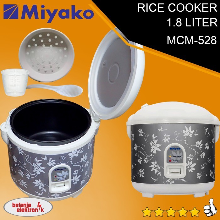 Jual MIYAKO MAGIC COM RICE COOKER/PENANAK NASI MIYAKO MCM-528 SILVER ...