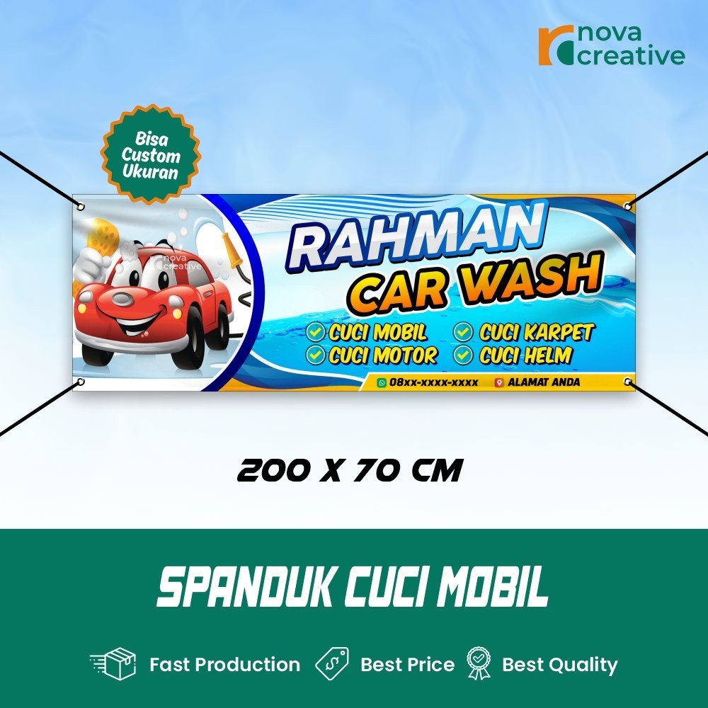 Jual Jasa Print Spanduk Steam Mobil Spanduk Custom Desain Suka Suka