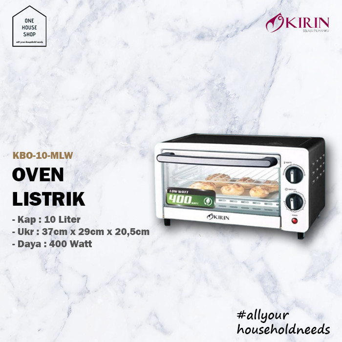 Jual Oven Toaster 10 Liter Low 400 Watt Kirin KBO-100-MLW | Shopee Indonesia