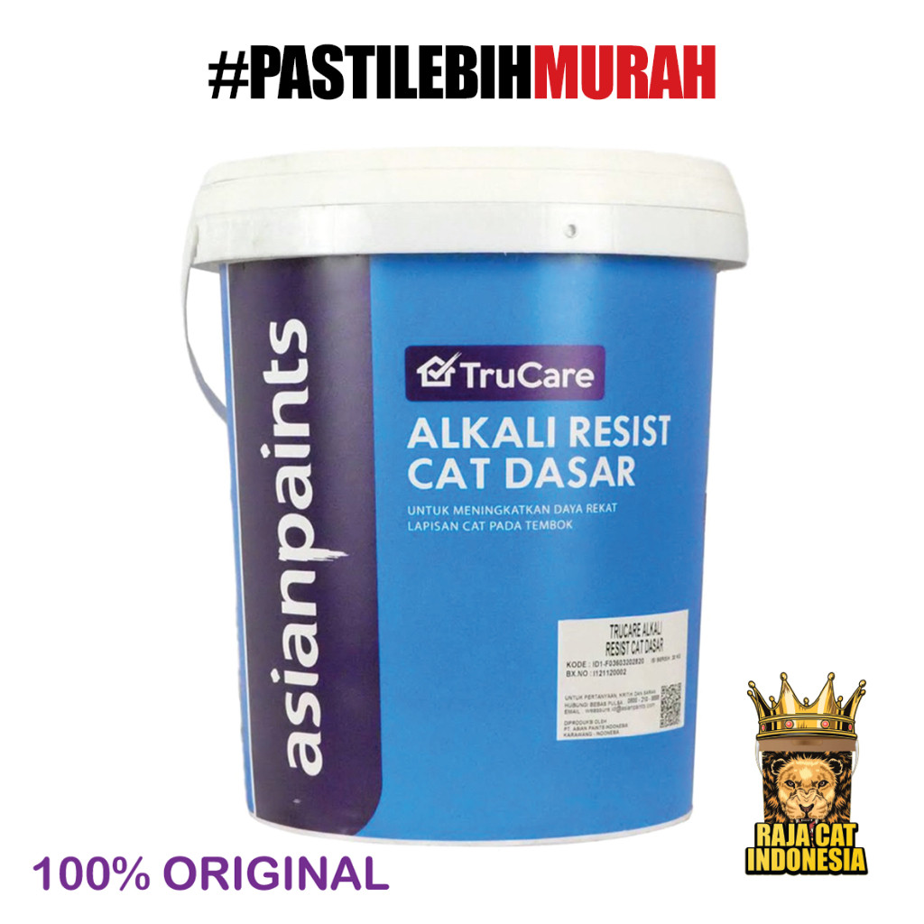 Jual Cat Dasar Tembok Interior Asian Paint / Trucare Alkali Resist 20kg ...