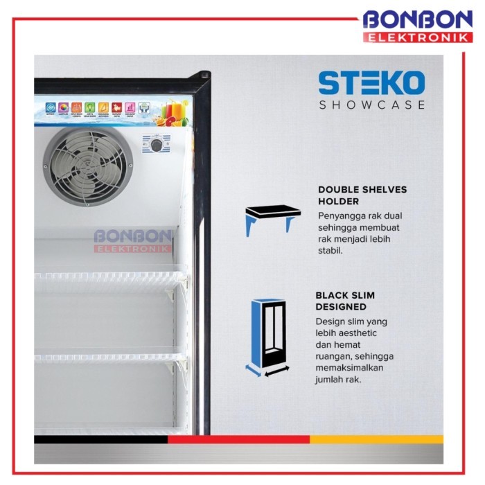 Jual STEKO Showcase 1 Pintu 280 L MG-300 / MG 300 Display Cooler No ...