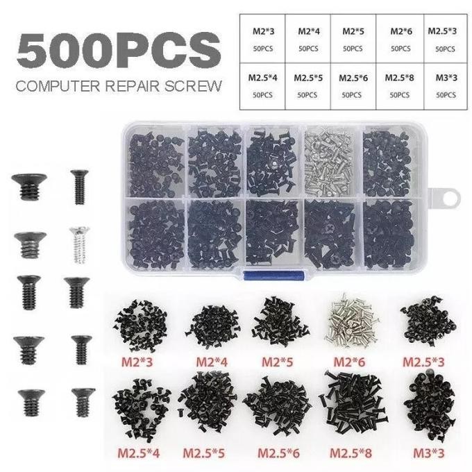 Jual Set Baut Laptop Paket isi 500pc /Screw Service KIT Laptop Notebook ...