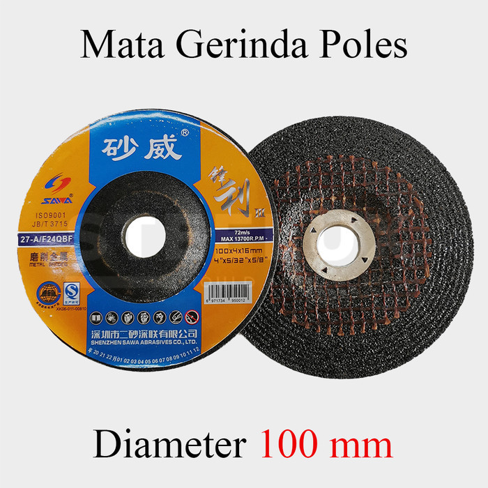 Jual Batu Gerinda Poles 100 x 4 x 16 mm #24 Sawa 4" Inch Inci 100mm ...