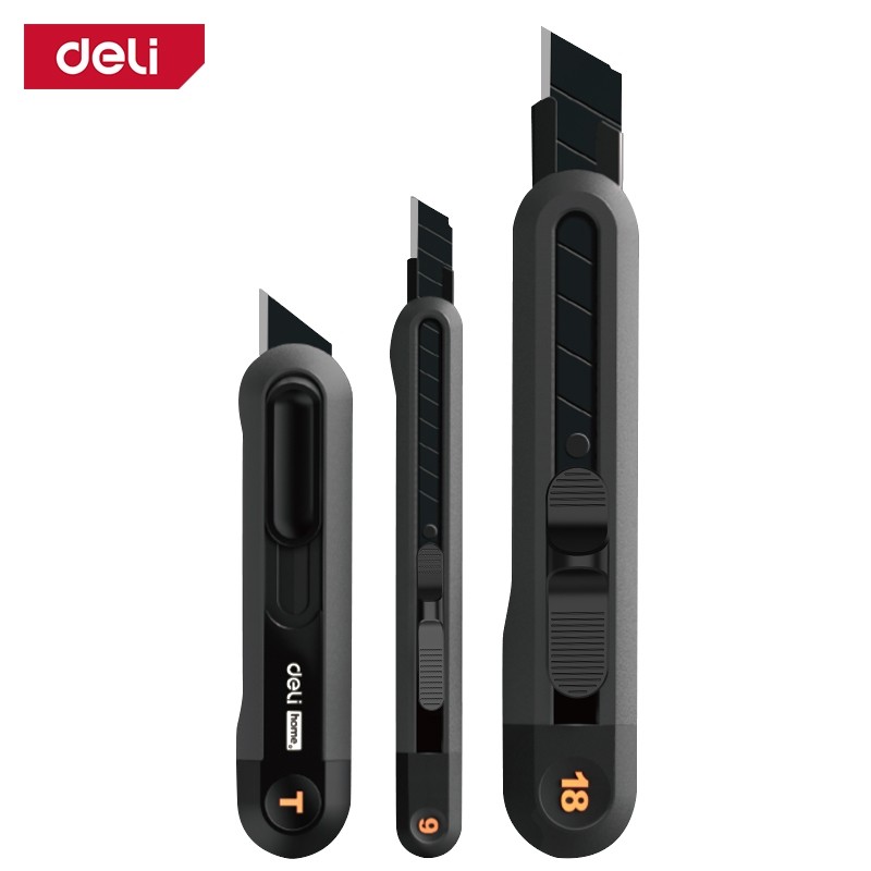 Jual Deli Tools Home Series Art Utility Knife Sets 3Pcs Cutter SK2 ...