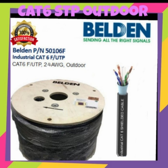 Jual HARGA DISC - KABEL BELDEN STP CAT6 OUTDOOR 50106F ORIGINAL 100M ...