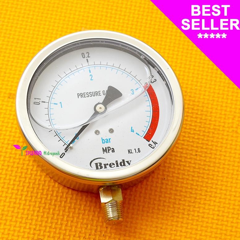 Jual Niko Pressure Gauge 4 Bar Dan Konektor 1/2 Inch | Shopee Indonesia