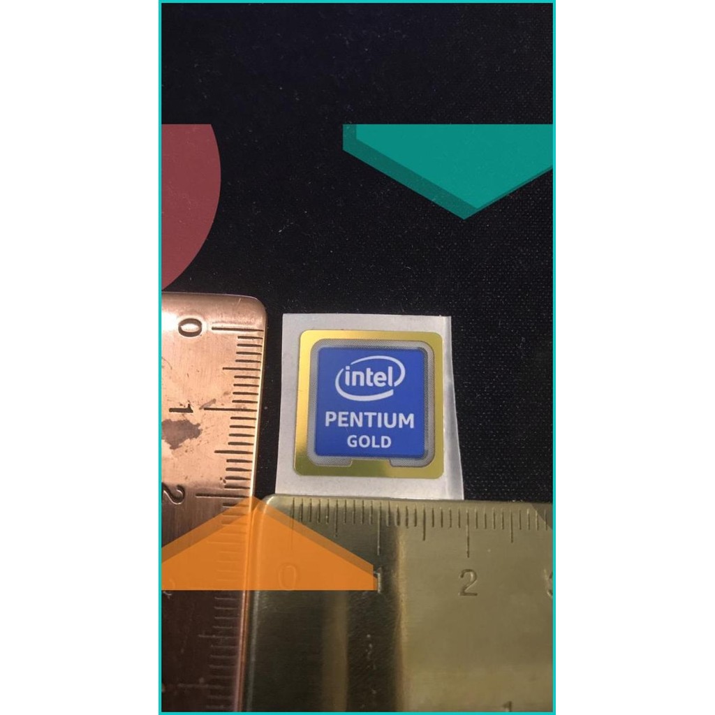 Jual Sticker stiker logo intel Pentium Gold ori 11OKTZ4 limited stock ...