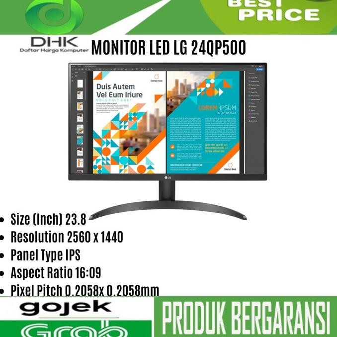 Jual NEW Monitor LG 24QP500-B QHD IPS AMD FreeSync | Shopee Indonesia