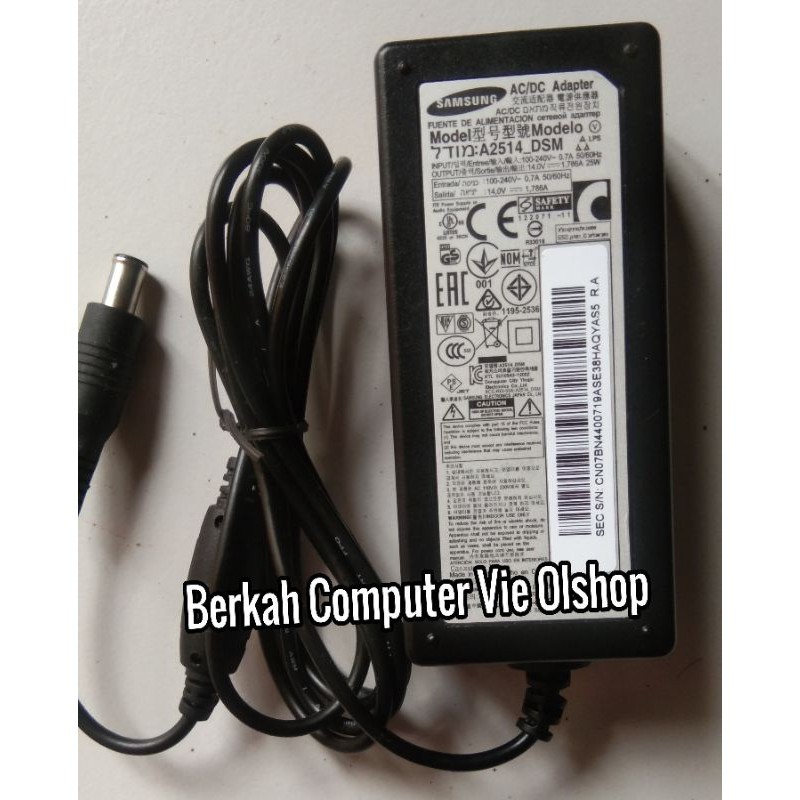 Jual Adaptor Monitor Samsung Original S19D300Hy 14V-1.07A Baru | Shopee ...