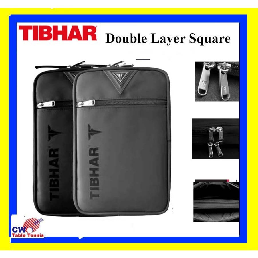 Jual Tibhar DOUBLE LAYER Kotak Bat Case Kotak Ping Pong Beg Tenis Meja ...