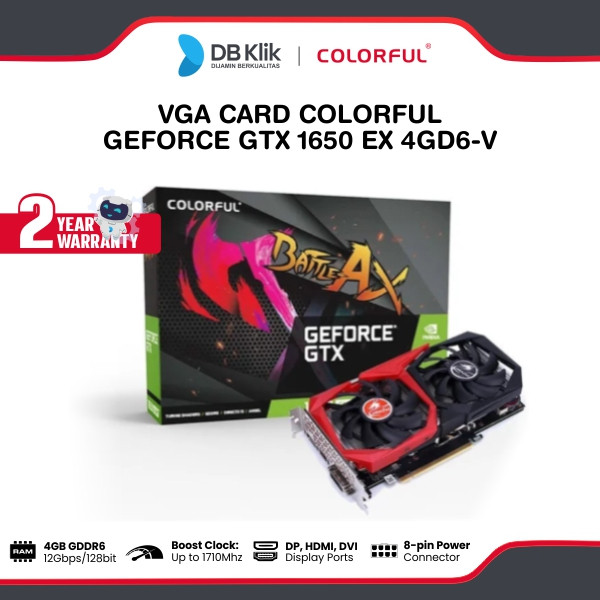Jual Colorful Vga Card Geforce Gtx 1650 Ex 4Gd6-V 4Gb Gddr6 Display ...