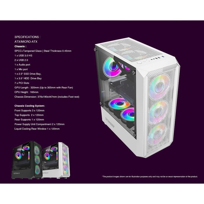 Jual Armaggeddon Casing Pc Gaming Tritron Pro 100 Atx With Argb Fan ...