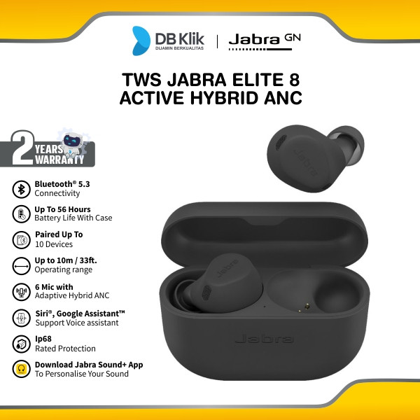 Jual Jabra Tws Elite 8 Active Hybrid Anc Bluetooth Ip68 - Headset ...