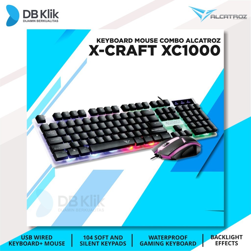 Jual Alcatroz Keyboard Mouse X-Craft Xc1000 - Xcraft Xc 1000 | Shopee ...