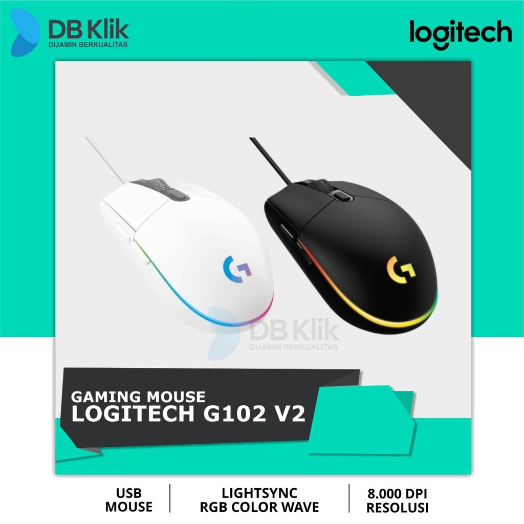 Jual Logitech G G102 V2 Prodigy Mouse Gaming Wired 8000 DPI Lightsync RGB Hero Sensor | Shopee ...