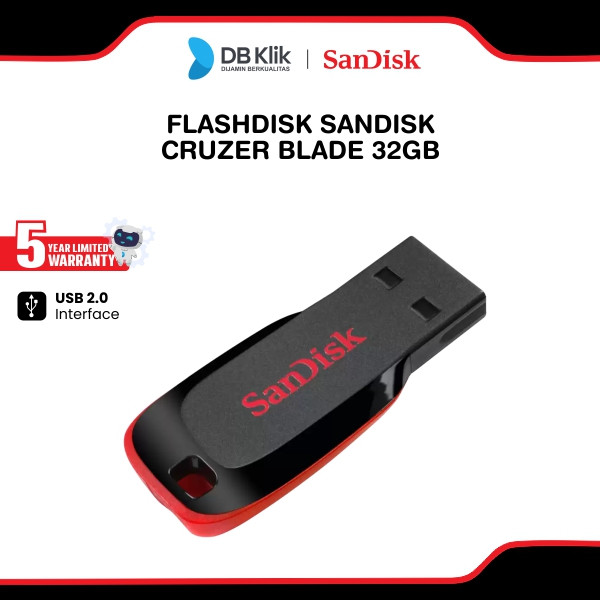 Jual Sandisk Flashdisk Cruzer Blade 32Gb | Shopee Indonesia