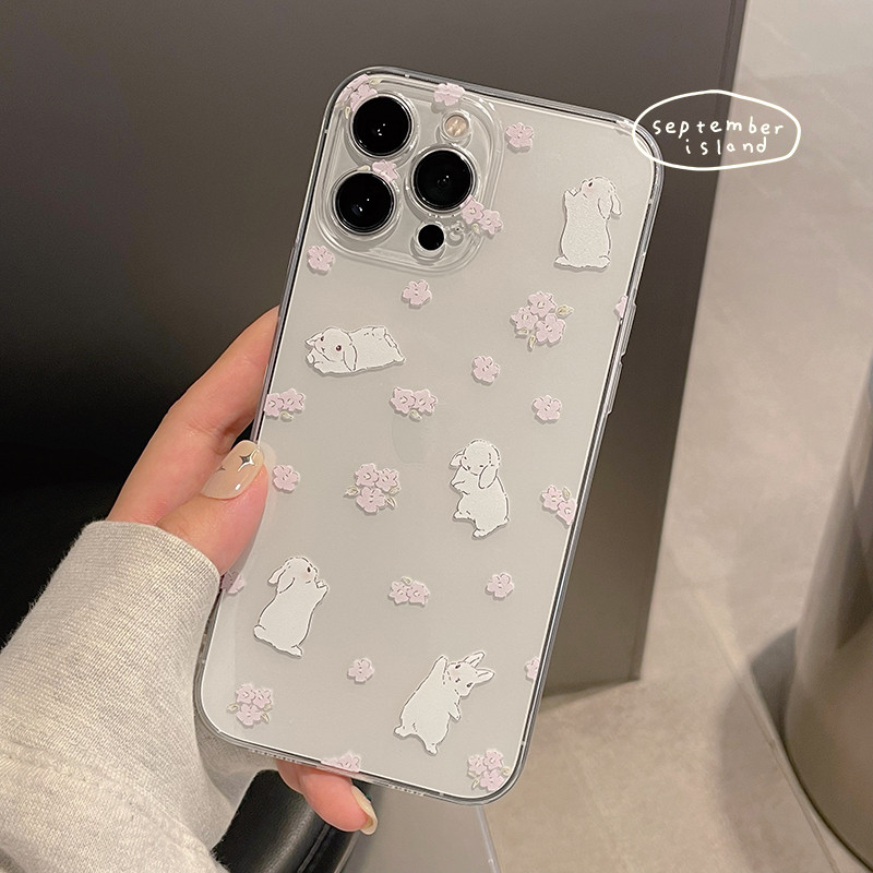 Jual Aesthetic Transparan Lucu Premium Luar Negeri Kelinci Case Oppo Reno 12 Pro 5G Reno 11 Pro ...