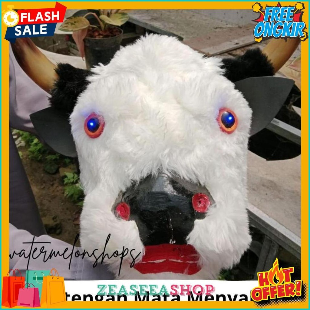Jual Bantengan Bulu Besar Mata Menyala Mainan Banteng Kayu Mata Menyala ...