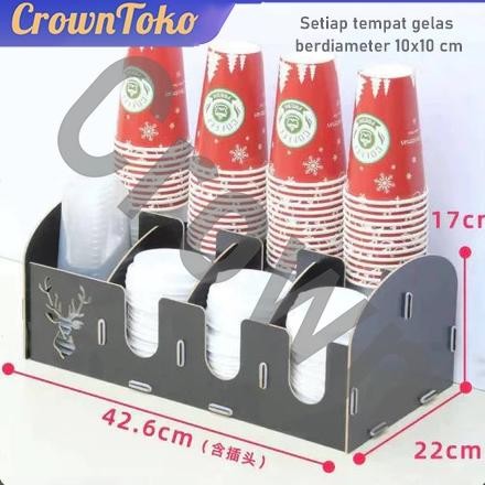 Jual PENAWARAN TERBATAS Rak Organizer Paper Cup Coffee Cup Holder ...