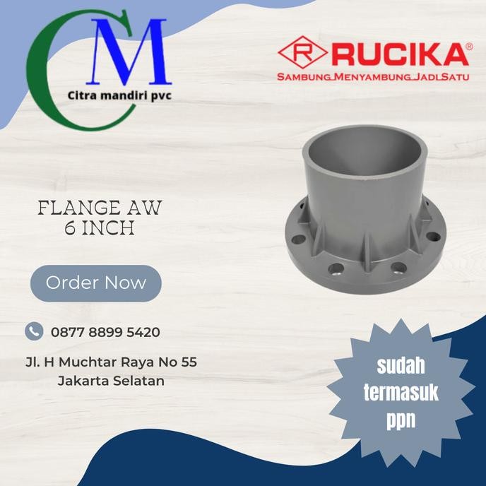 Jual FITTING PVC RUCIKA FLANGE AW - 6 - FLEN AW ORIGINAL DAN TERPERCAYA ...