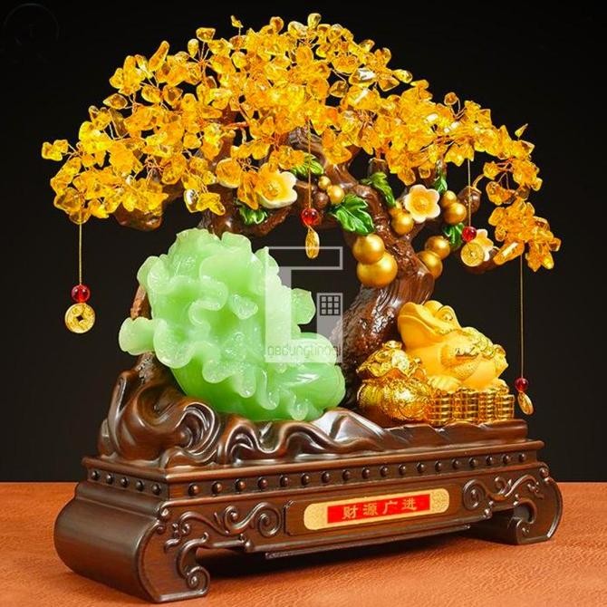 Jual LKJ Patung Pajangan Sawi Baichai Kodok Chancu Pohon Rejeki Hoki ...