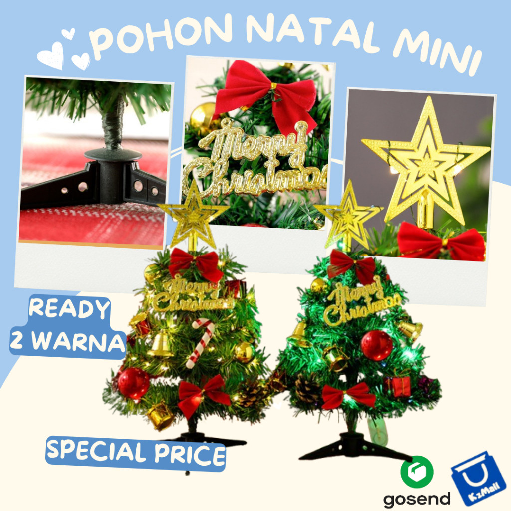 Jual Pohon Natal Pohon Natal Lengkap Aksesosris 30cm / Set Pohon Natal ...