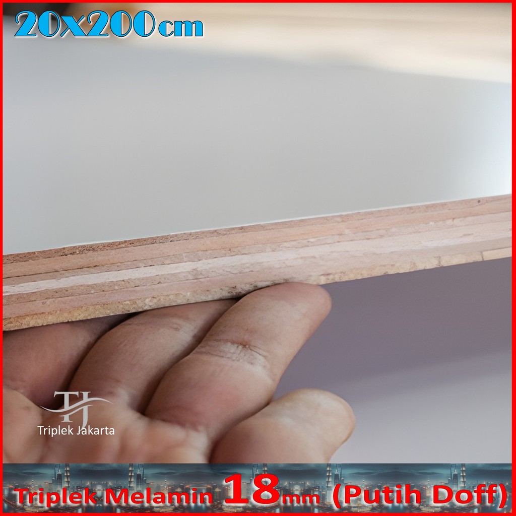 Jual Triplek Melamin 18mm 20x200 cm ( 200x20 cm ISI 2 LEMBAR ) Triplek ...