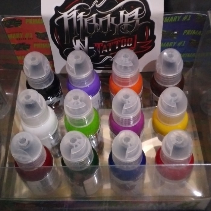 Jual GG (jpl) SET TINTA TATTOO WORD FAMOUS 12 COLOR | Shopee Indonesia