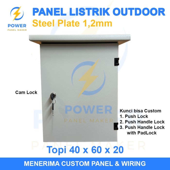 Jual Box Panel Listrik Outdoor 60X40X20 Sphc 1.2Mm Ral 7032 | Shopee Indonesia