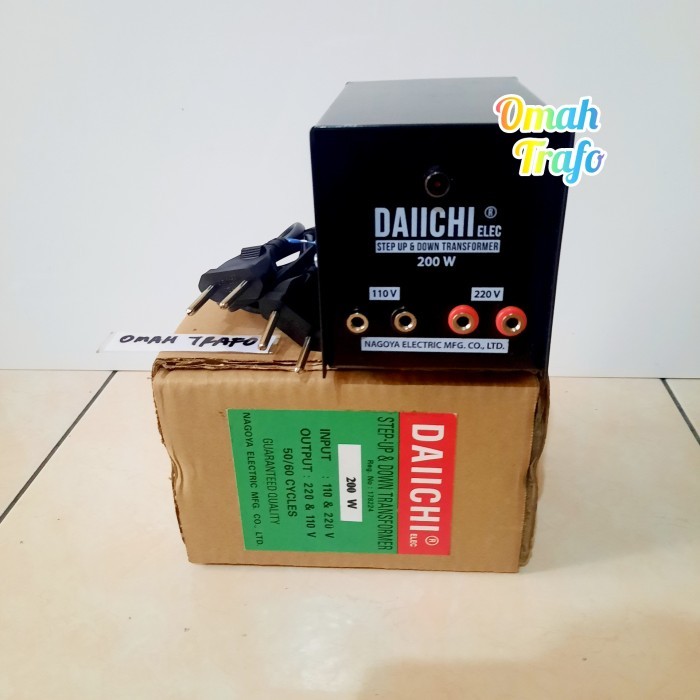 Jual Trafo Step Up Down Travo Daichi 200 Watt 220V Ke 110V | Shopee Indonesia