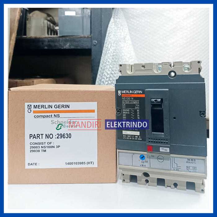 Jual Mccb Merlin Gerin Ns100N 25A - 50A - 63A - 75A - 80A - 100A 3P | Shopee Indonesia