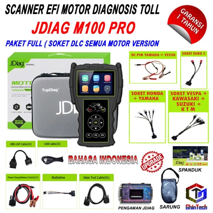 Jual JDIAG M100 PRO MOTOR SCANNER FUNCTION DIAGNOSTIC TOOL ECU INJEKSI ...