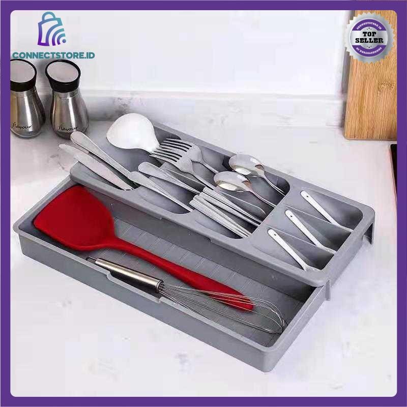 Jual Rak Organizer Dapur Tempat Sendok Garpu Tableware - Gray | Shopee ...