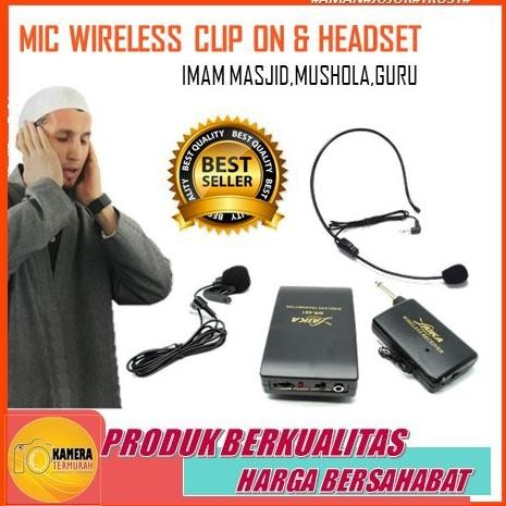 Jual Mikrofon Mikropon Mic Clip On Wireless UHF Microphone Mic Presentasi Tur Imam Masjid ...