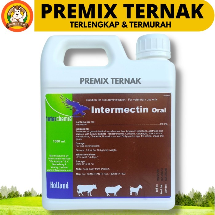 Jual Jual Intermectin oral 1 liter ( ivermectin 0,8%) obat cacing kutu ...