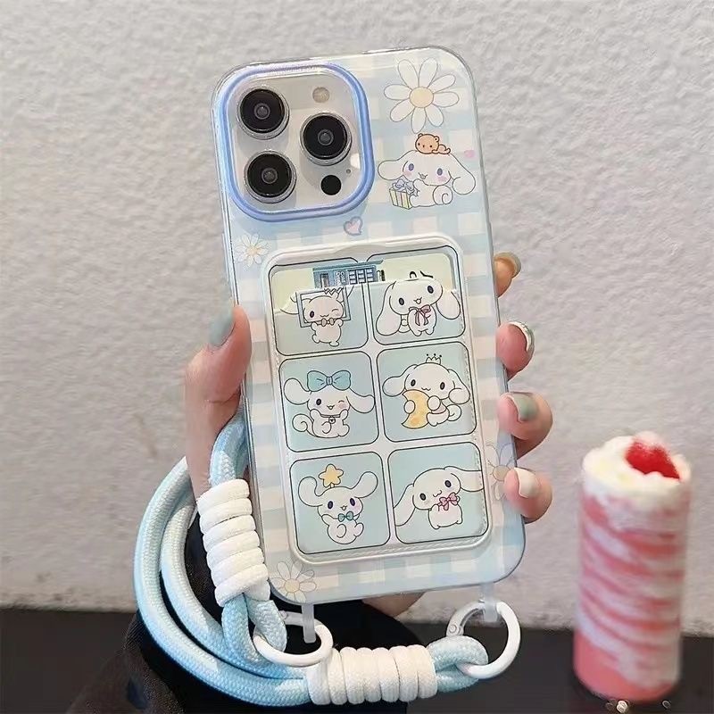 Jual Cinnamoroll Bunga Lanyard Card Holder Biru Soft Casing Hp Oppo C75 ...