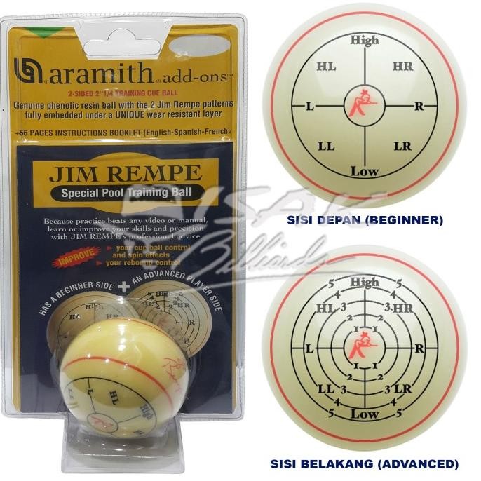 Jual Promo Aramith Billiard Training Ball - By Jim Rempe - Bola Latihan ...