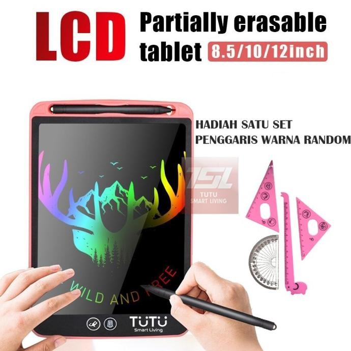 Jual Papan Tulis LCD Split Screen Writing Tablet 12 Inch Drawing Tablet ...