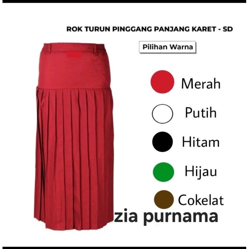 Jual Seragam Sekolah Rok panjang Turun pinggang Merah/Pliser | Shopee ...