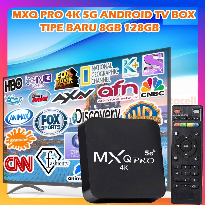 Jual FULL CHANNEL MXQ Pro 4K 5G Android TV Smart STB Set Top Box DVB T2 ...