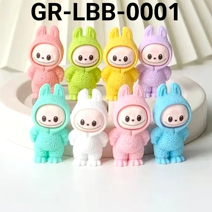 Jual GR-LBB-0001 Topper figurine hiasan kue boneka mini labubu warna ...