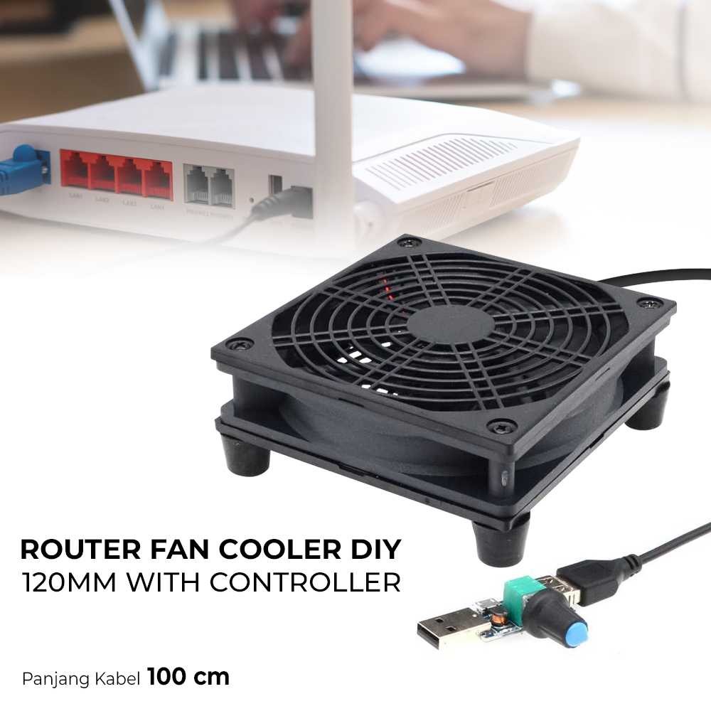 Jual SXDOOL Router Fan Cooler DIY USB 120mm with Controller - SX120 ...
